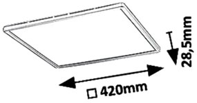 Rabalux 3430 - LED Stmívatelné stropní svítidlo PAVEL LED/22W/230V