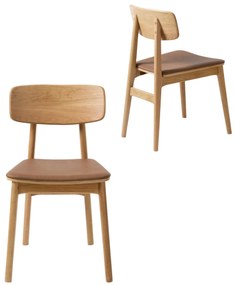 Jídelní židle Livo (38440203), imitace kůže, hnědá