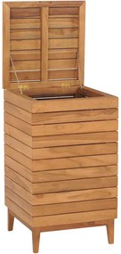 Koš na prádlo 40 x 40 x 70 cm masivní teakové dřevo 289076