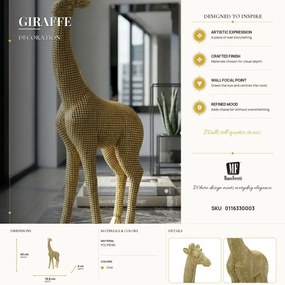 Dekorativní soška Giraffe zlatá