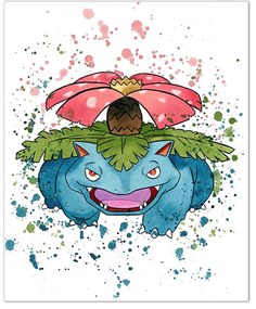 Obraz s motivem Pokémon - 4 rozměry Rozměr: 30x40 cm, Varianta: Ivysaur