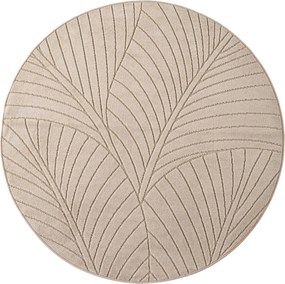 Béžový kulatý vnitřní a venkovní koberec ø 120 cm Nova 1203 – Ayyildiz Carpets