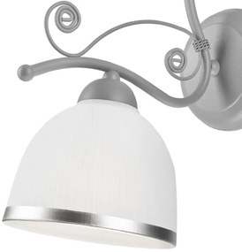 Nástěnná lampa RETRO II 1xE27/60W/230V stříbrná
