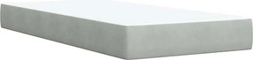 Box spring postel s matrací světle šedá 90x190 cm samet 3287614