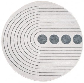 Oboustranný koberec DuoRug 5739 šedý kruh