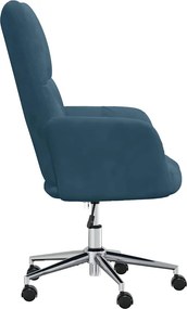 Relaxační křeslo modré samet 328171