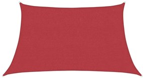 Stínící plachta 160 g/m² červená 3/4 x 2 m HDPE 311653