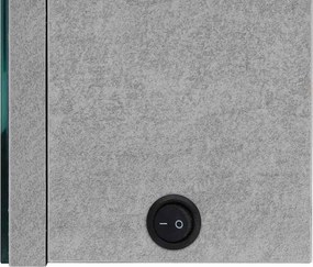 LED koupelnová skříňka se zrcadlem betonově šedá 50x14x60 cm 326479