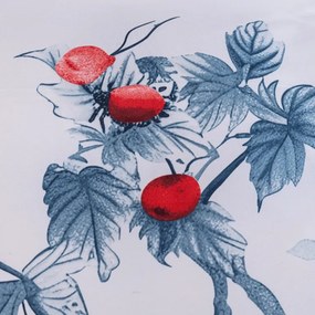 Flanelové povlečení z mikrovlákna BERRY BLOOM bílo-modré Rozměr povlečení: 70 x 90 cm | 140 x 200 cm