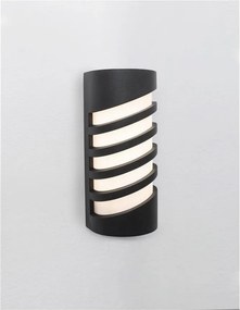 NV 9926617 Venkovní nástěnné svítidlo LUPO černý hliník akrylový difuzor LED 10W 3000K 220-240V 64st. IP65 - NOVA LUCE