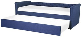 Rozkládací postel 90 cm LISABON (s roštem) (modrá). 1007306