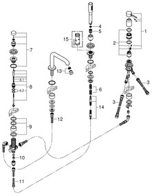 GROHE 19578DL1 - Vanová čtyřotvorová kombinace ESSENCE bronzová