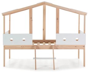 Bílá vyvýšená dětská postel Marckeric Compte, 90 x 190 cm