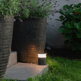Moderní venkovní lampa tmavě šedá 12 cm vč. LED - Bar
