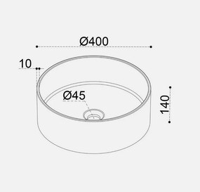 design umyvadlo COLOSUM G804 - 40cm