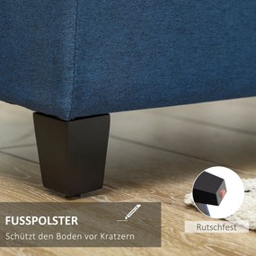 HOMCOM Čalouněná Odkládací Lavice s Úložným Prostorem, Čalouněná Lněným Materiálem s Otevíracím Víkem pro Obývací Pokoj, Předsíň, Ložnici, Nosnost 12…
