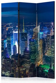 Paraván Manhattan - night Dekorhome 135x172 cm (3-dílný)