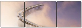 Obraz na plátně - Most v mlze - panoráma 5275C (90x30 cm)