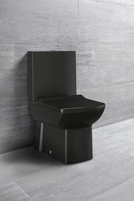 CREAVIT CREAVIT, LARA WC kombi, spodní/zadní odpad, splachovací mechanismus, černá matná, LR360-01