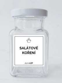Samolepka na kořenky SALÁTOVÉ KOŘENÍ bílá 5 × 5 cm tučné písmo
