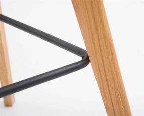 Sada 2 barových židlí Metz plast přírodní konstrukce – oranžová