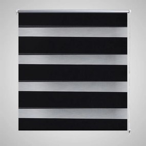 vidaXL Roleta den a noc / Zebra / Twinroll 40x100 cm [240184] Barva: Černá
