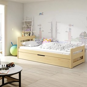 SMB Postel s úložným prostorem ERIK, 90x200 cm Dekor: Bílá
