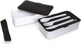 Iris Barcelona Obědový box s příborem Bento 1.2 l bílý