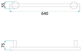 Koupelnový věšák REA ARISTO 16101 kartáčovaná měď