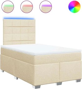 Box spring postel s matrací krémová 120x200 cm textil 3292760