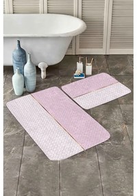 Růžové koupelnové předložky v sadě 2 ks 60x100 cm – Mila Home