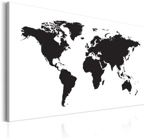 Obraz - World Map: Black & White Elegance