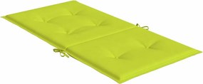 Podušky na židli nízké opěradlo 6 ks jasně zelené 100x50x3 cm 314148