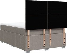 Box spring postel s matrací taupe 160x200 cm textil 3291723