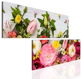 Malvis ® Atypický obraz něžné květiny Velikost (šířka x výška): 160x80 cm