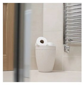 Krémový koupelnový koš Addis Rattan Bath Bin Calico, 5 l