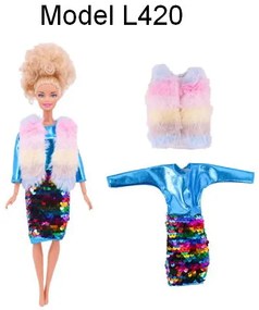Oblečky pro Barbie - modré outfity Varianta: model L420