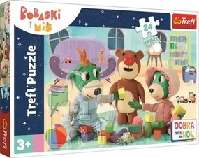 Trefl - Puzzle - Dobrou noc, Treflíci: Hry před spaním MAXI / 24 dílků