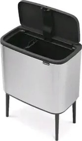 Brabantia Bo Touch Odpadkový koš na tříděný odpad 11 + 23 L matná stří