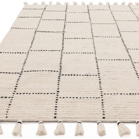 Tribeca Design Kusový koberec Livan Cream Black Tile Rozměry: 120x170 cm