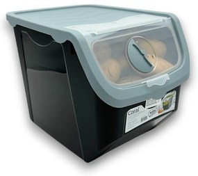 Orion Skladovací box na cibuli a brambory, černý a světle šedý (12l)