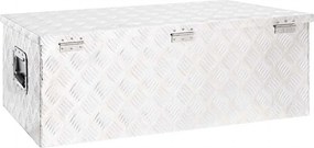 Úložný box stříbrný 90 x 47 x 33,5 cm hliník 152254