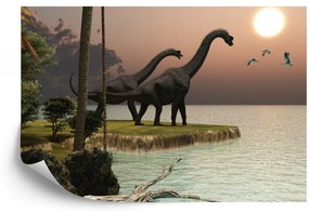 Fototapeta Dinosauři U Vody Omyvatelný vlies 152.5x104