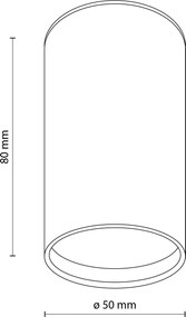TK Lighting Černé stropní svítidlo Top 50mm pro žárovku GU10 TK5764