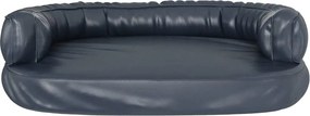Ergonomický molitanový pelíšek pro psy modrý 88x65cm umělá kůže 171315