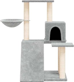 Škrabadlo pro kočky se sisalovými sloupky světle šedé 82 cm 171661