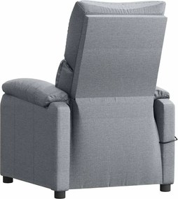 Masážní křeslo světle šedé textil 322456