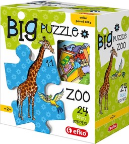 EFKO Baby Puzzle BIG V ZOO velké dílky skládačka set 24 dílků 68x47cm v krabici ef54615
