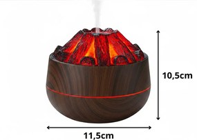 Verk Group Zvlhčovač vzduchu ognisko led usb ultrazvukový diffuzér pro domácnost a kancelář