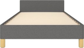 Rám postele bez matrace tmavě šedý 90 x 200 cm textil 3125026